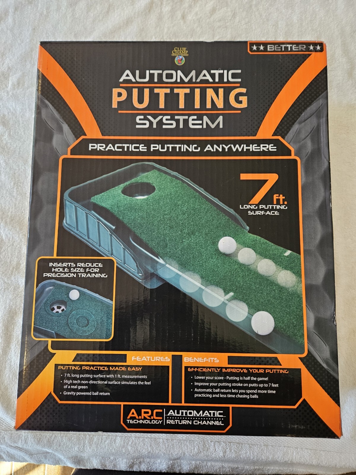 Automatic GOLF PUTTING SYSTEM - 7 Foot Green w. Ball Return by Club ...