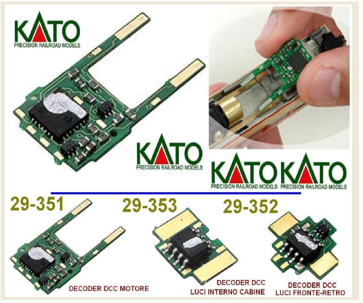 KATO 29-351 DECODER DIGITALE UNIVERSALE DCC EM13 per MOTORI TRENI e TGV ...
