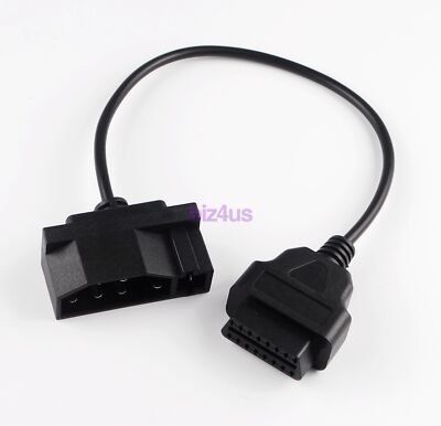 For Ford 7 Pin OBD1 to OBD2 Cable Adapter Code Reader Scanner Engine ...