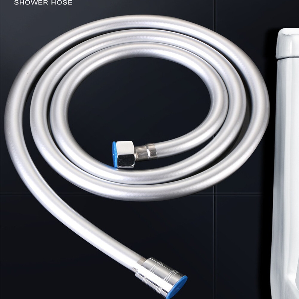 Smooth Matt Silver Shower Hose Brass Pipe Standard Bore PVC Long ...