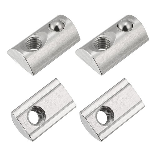Roll in Spring T Nuts (M6x22mm) 4Pcs, Carbon Steel Spring Loaded T Nut ...
