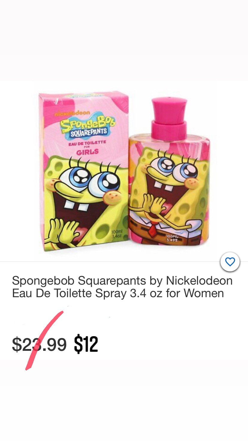 Spongebob Squarepants Perfume by Nickelodeon, 3.4 oz Eau De Toilette ...