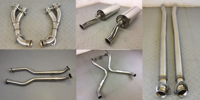 JAGUAR XJS V12 5.3 6.0 COMPLETE STAINLESS STEEL EXHAUST SYSTEM BOX PIPE ...