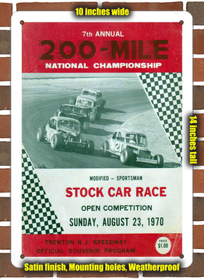 Metal Sign - 1970 Trenton International Speedway Racing Program - 10x14 ...