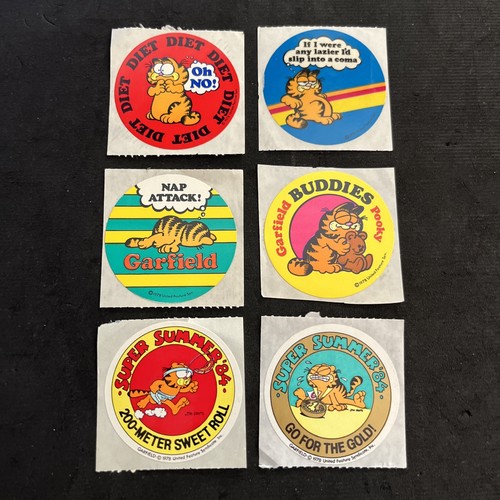 Lot Of 6 Vintage 80’s GARFIELD Stickers | eBay