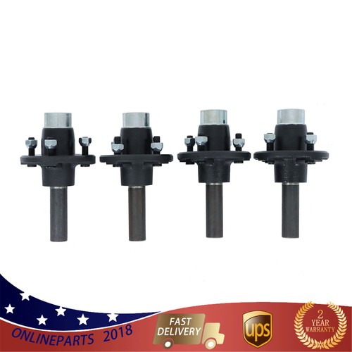 1" Round BT8 Spindle 4× Trailer Axle Kit with 4 on 4" Bolt Idler Pre ...