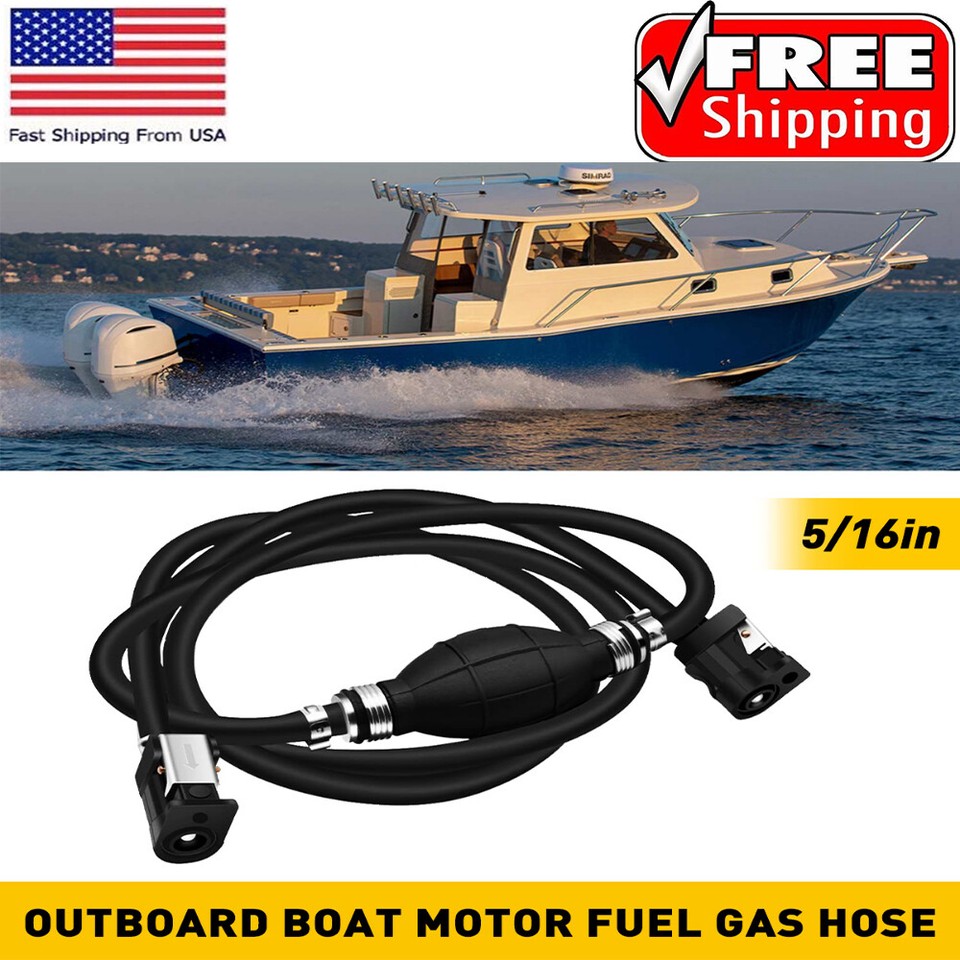 5/16" Marine Outboard Motor Gas/Fuel Hose Line Assembly Oil Tube Tank ...