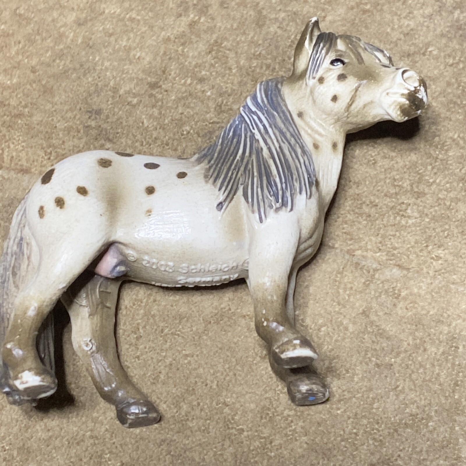 Schleich Horse Shetland Pony Dapple Gray 2003 Toy Farm Animal Mane ( G2) | eBay