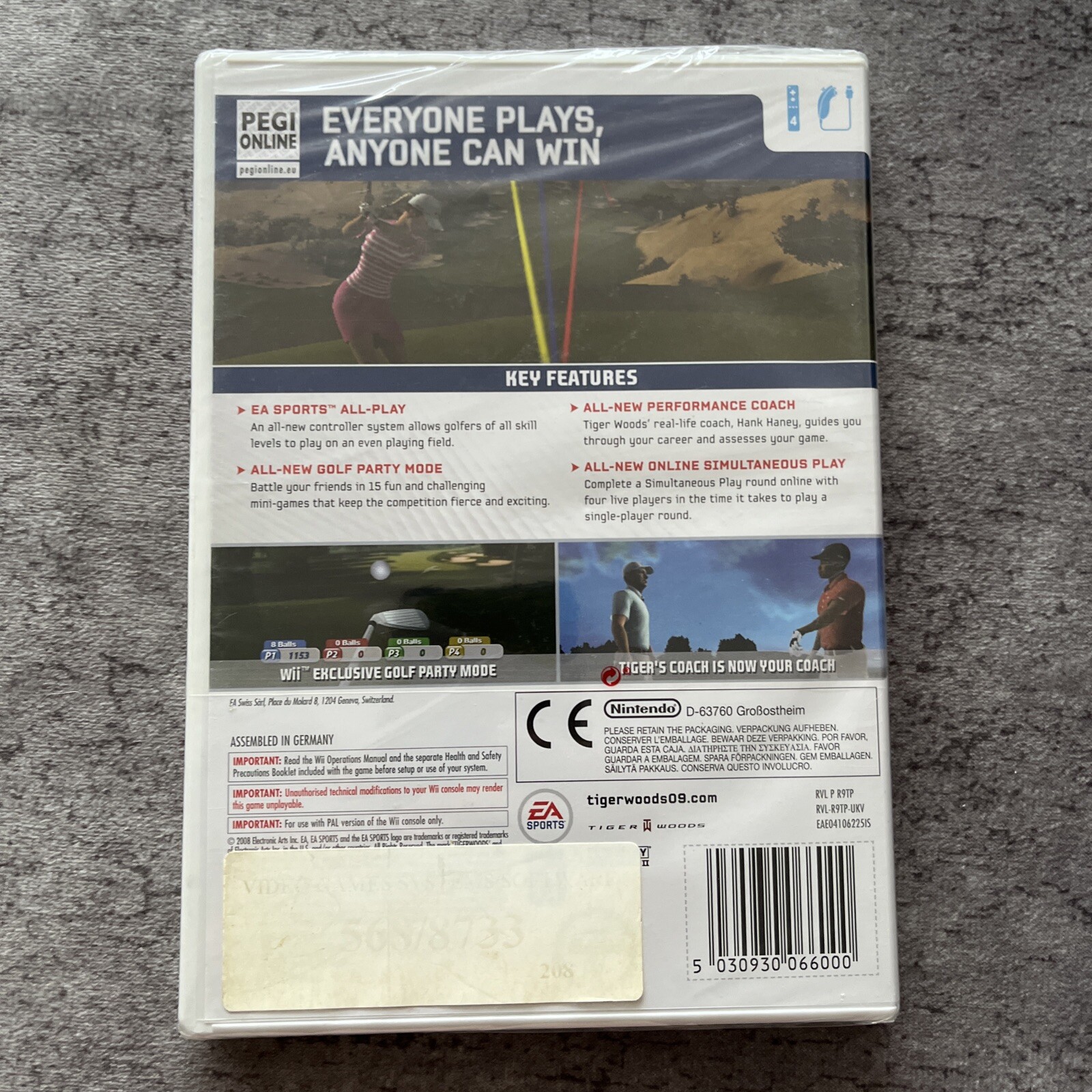 Tiger Woods PGA Tour 09 All-Play Nintendo Wii PAL Complete with Manual ...