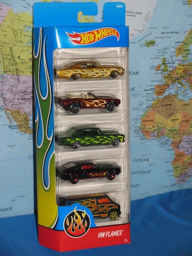 HOT WHEELS HW FLAMES 1965 CHEVY IMPALA 1969 CAMARO 1966 NOVA 1967 ...