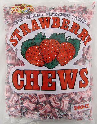 Albert's Strawberry Chews 240 Ct Candy Bulk Candies Taffy Strawberries ...