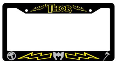 Thor Black Plastic License Plate Frame Auto Marvel | eBay