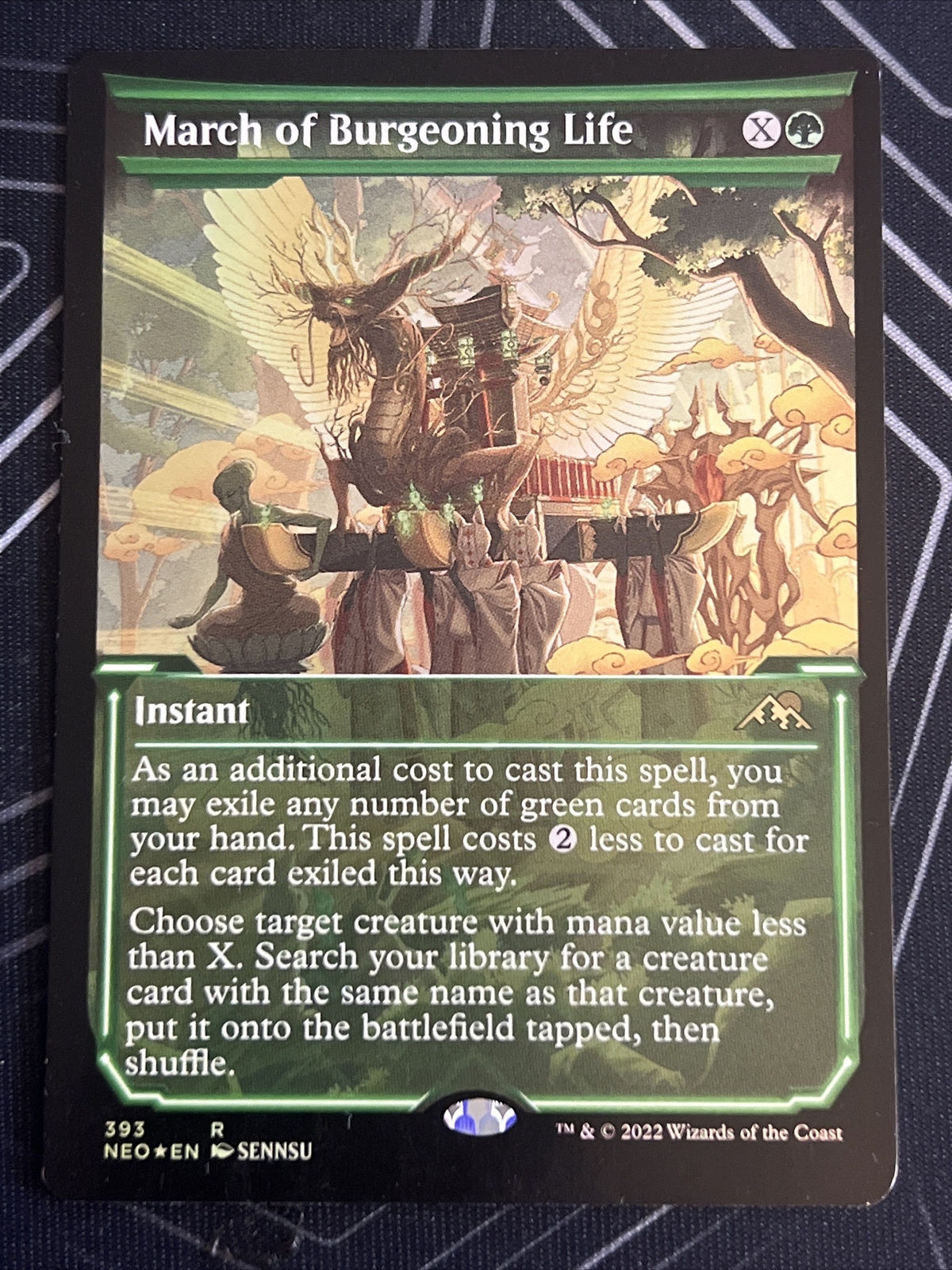 1x Foil March of Burgeoning Life Showcase Kamigawa: Neon Dynasty LP MTG ...
