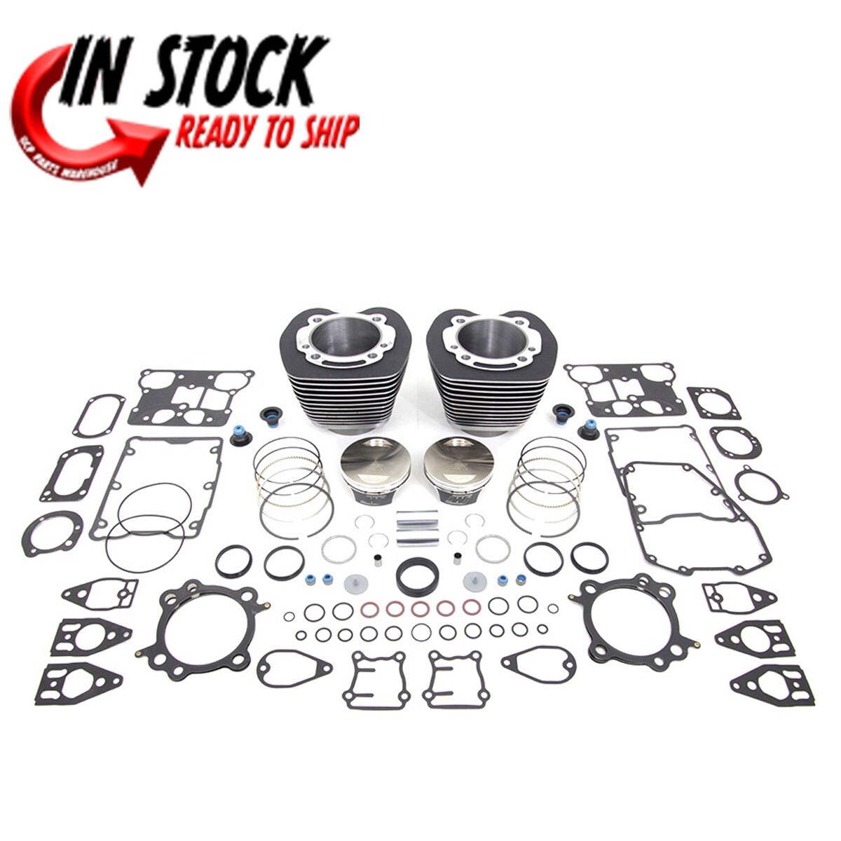 110" Big Bore Black Cylinder Kit 10.5:1 for 2007-2017 Harley Davidson ...