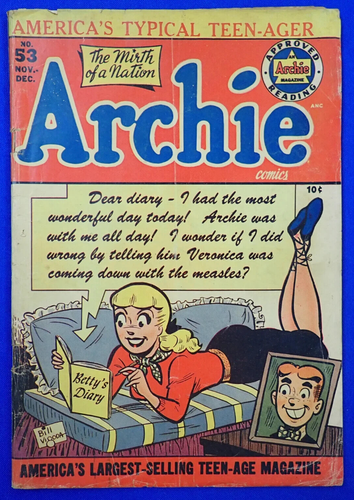 Archie #53 VG- 1951 Golden Age Archie Comics Betty Veronica Jughead | eBay