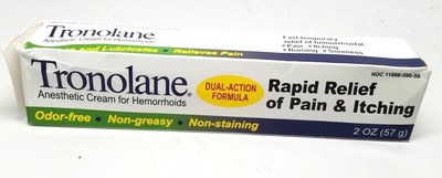 Tronolane Rapid Relief Anesthetic Cream for Hemorrhoids 2 Oz ...