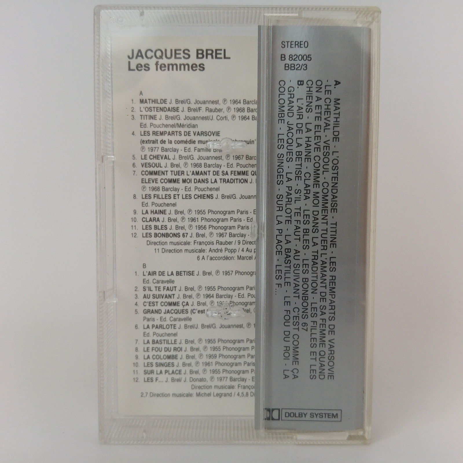 Jacques Brel ‎– Ladies: Mathilde L'Ostend (Cassette Audio-K7-Tape) | eBay