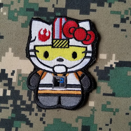 Cartoon Hello Kitty Jedi Hook Patch Embroidered Militray Tactical Badge | eBay