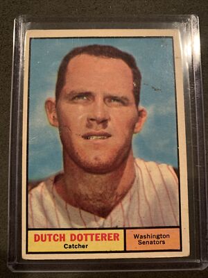1961 Topps Baseball Set Break Single Card #332 Dutch Dotterer - EX+ ...