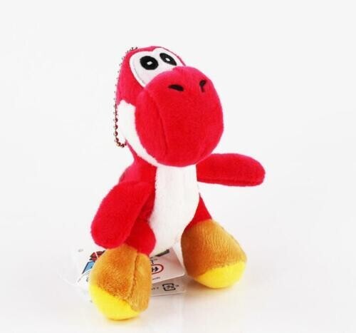 10PCS Super Mario Bros Yoshi Keychain Plush Doll Toy Pendant Keychain ...