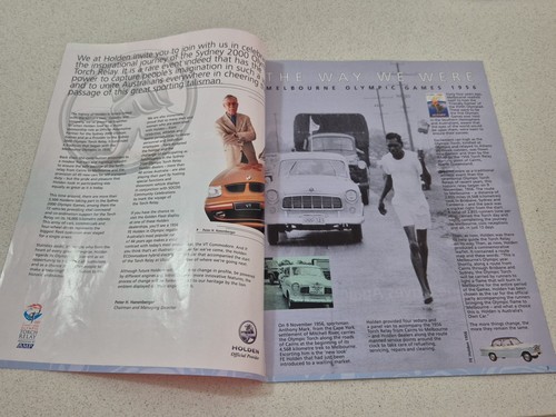 SYDNEY 2000 OLYMPIC TORCH RELAY VINTAGE SOUVENIR BOOKLET HOLDEN "DRIVE ...