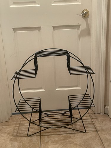 Vintage MCM Retro Round Metal Floor Plant Stand | eBay