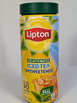 Lipton Decaffeinated Instant Tea Decaffeinated Unsweetened Makes 30 ...