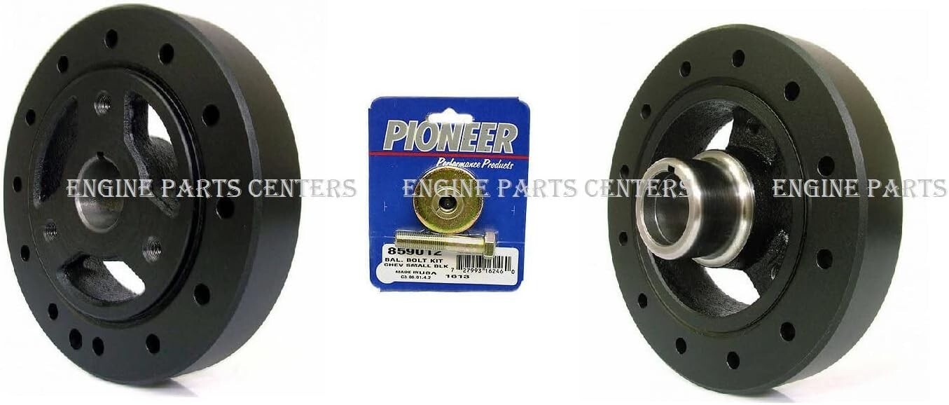 Pioneer 7" Internal balanced Harmonic Balancer & Bolt Chevy SB 283 305 ...