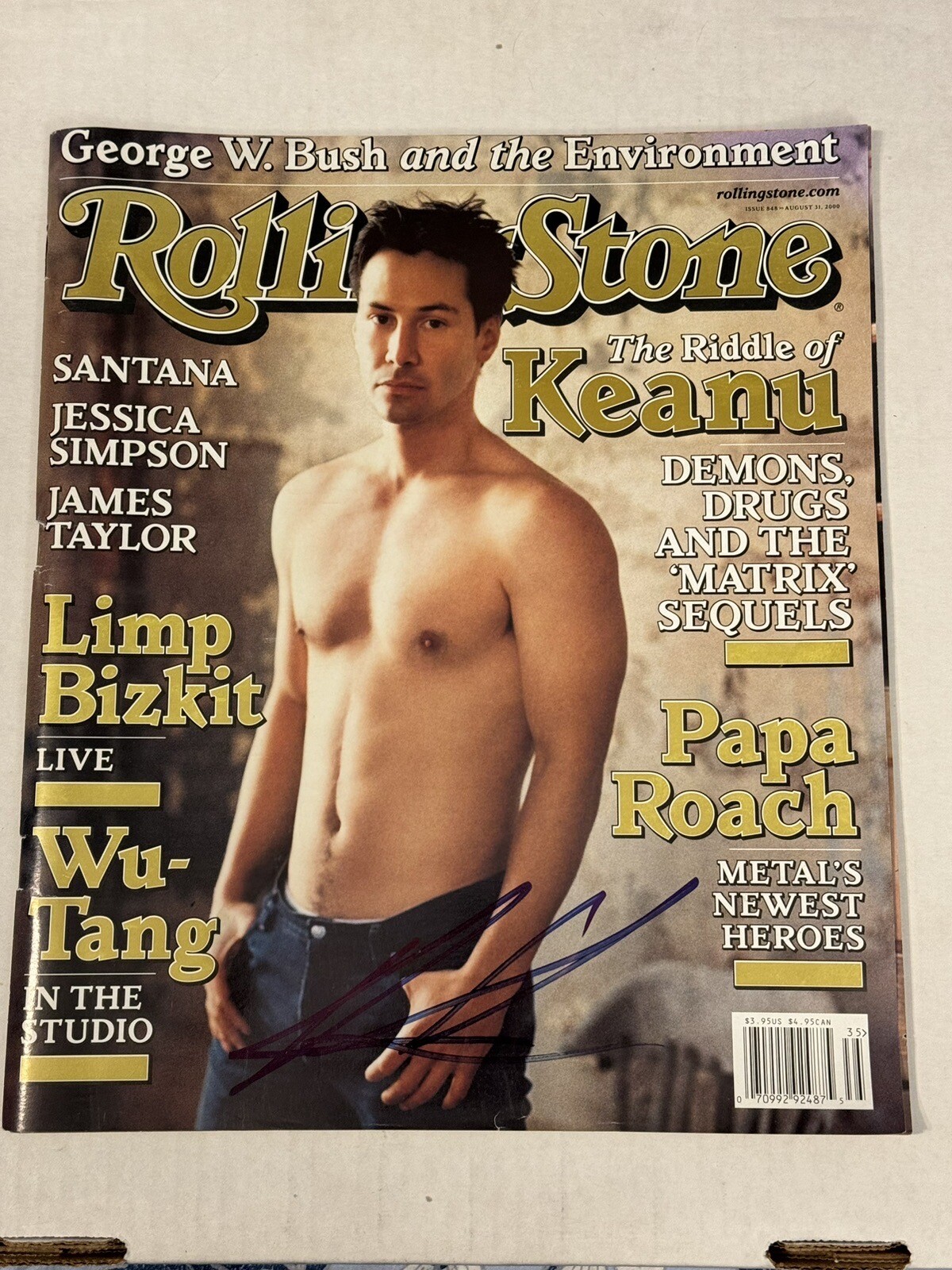 2000 Rolling Stone Keanu Reeves Authentic Signed Autograph Magazine ...