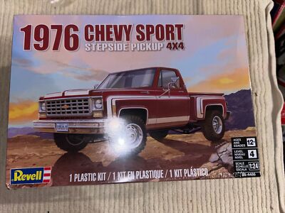 Revell 85-4486 1976 Chevy Sport Stepside Pickup 4x4 Square Body 1:24 ...