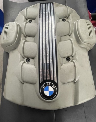 2004-2005 BMW 545i 645i N62 V8 Plastic Engine Cover w Emblem E60 E63 ...
