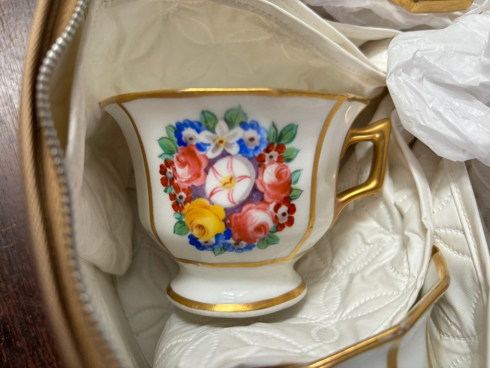 Antique Porcelain Gold Crown Tea Cups 8 | eBay
