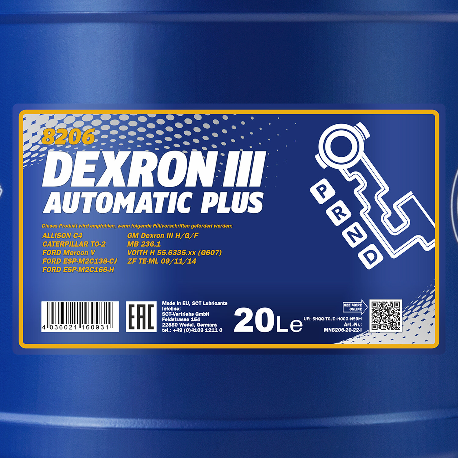 20 (1x20) Liter MANNOL Dexron III G/H/F Automatik Getriebeöl/ ATF Öl ...