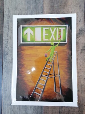 A4 Limited Edition Unmounted Giclee Print - "Exist Sign" | eBay UK