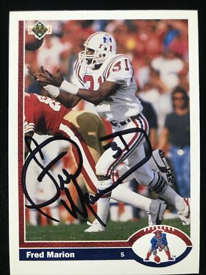 Fred Marion -Miami Hurricanes- New England Patriots Autographed Card | eBay