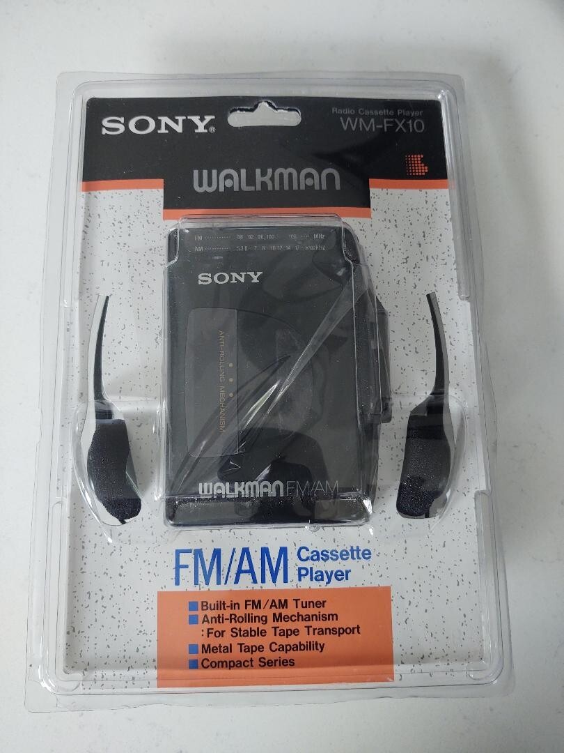 NEW Sealed Vintage Sony WM-Fx10 Walkman Personal FM/AM Radio Cassette ...