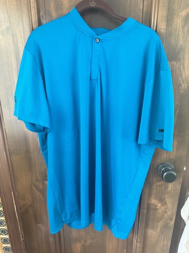 Nike Tiger Woods Collection Shirt Mens Large Turquoise Dri Fit Golf ...