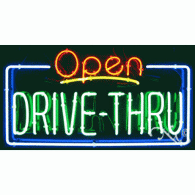 Signs - Drive Thru Neon Sign