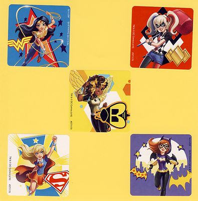 10 DC Super Hero Girls Large Stickers - Wonder Woman, Harley Quinn ...