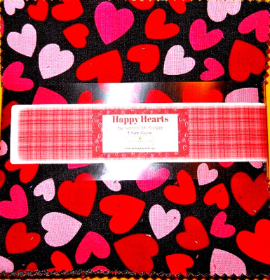 Moda FABRICS "HAPPY HEARTS" charm packs 42 5 INCH SQUARES | eBay