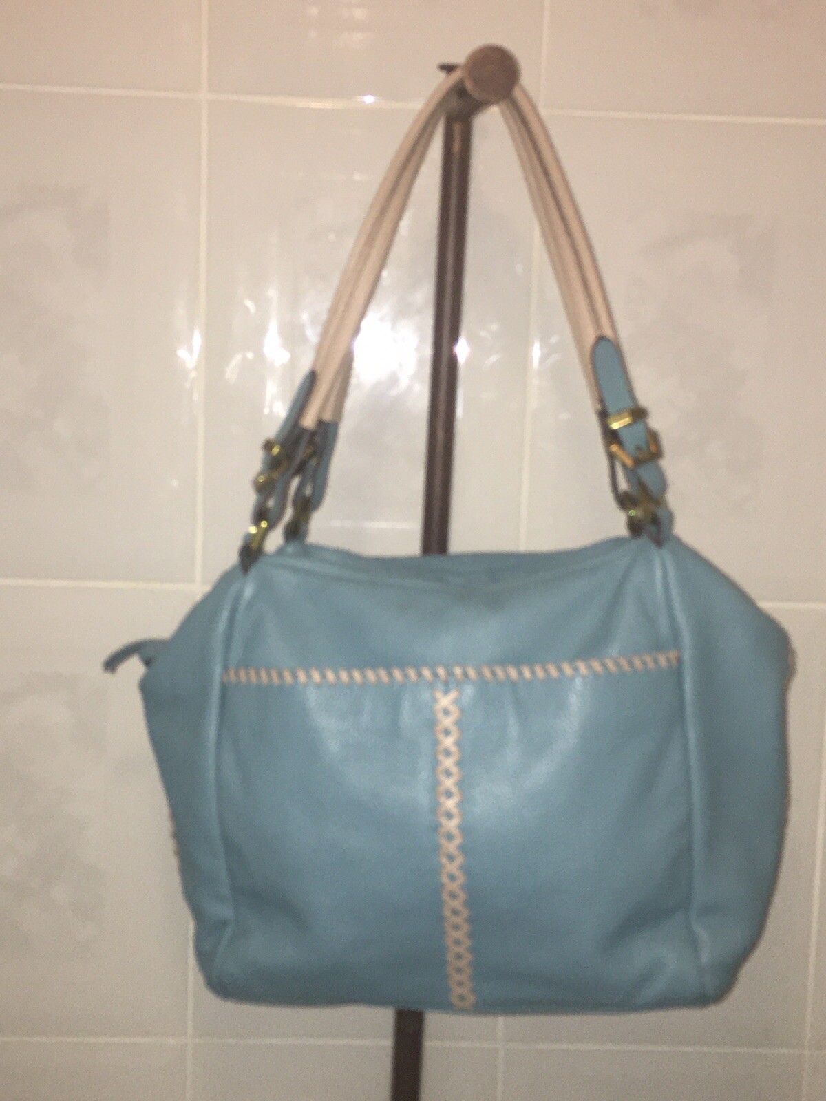 Or Yany Large Satchel/Shoulder Bag Turquoise With Dust Bag | eBay