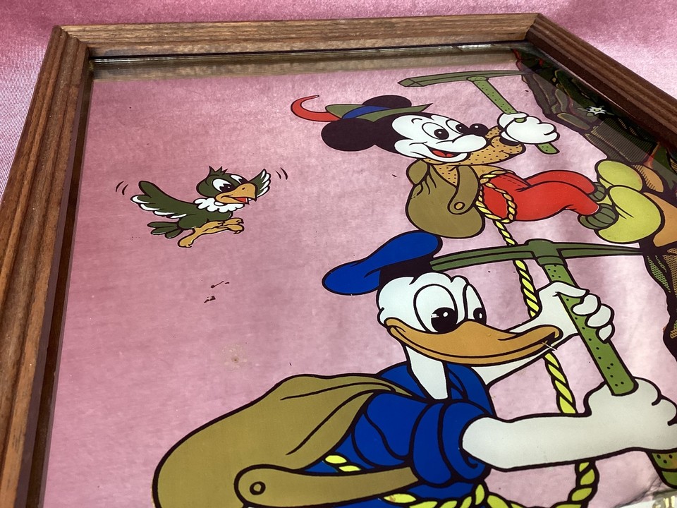 Vintage Walt Disney Productions Mickey Mouse & Donald Duck Mirror (A ...