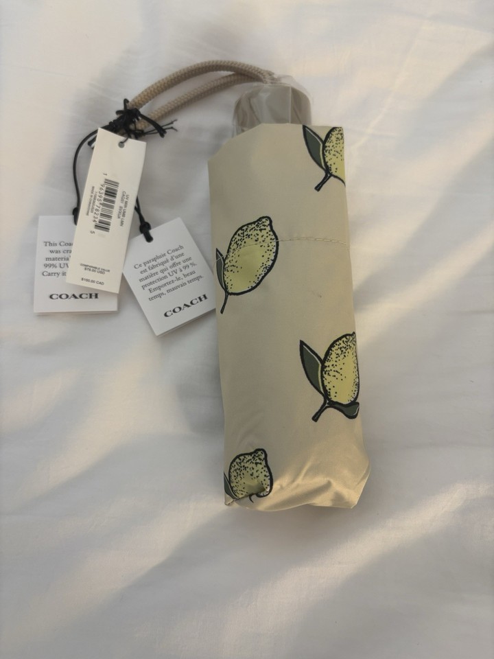 COACH Lemon Mini UV Umbrella Rain/Sun- NWT! Authentic! Be In Style In ...