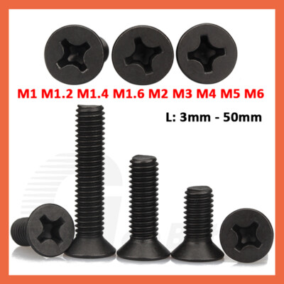 Senkschrauben mit Kreuzschlitz M1 M1.2 M1.4 M1.6 M2 M3 M4 M5 M6 ...