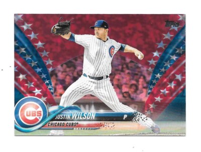 JUSTIN WILSON 2018 Topps Series 2 Independence Day - CHICAGO CUBS ...