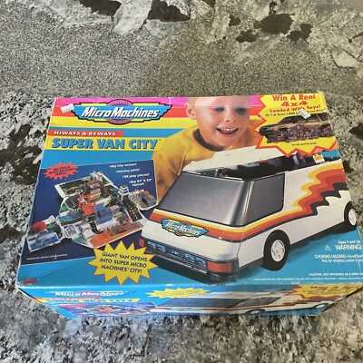 Micro Machines Super Van City Playset Galoob 1991, Mostly Complete w ...