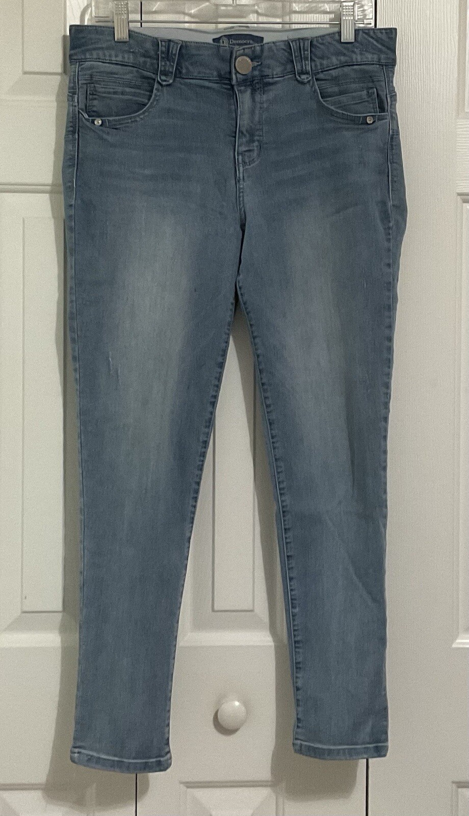 Democracy Womens Absolution Skinny Ankle Jeans 10 Blue Light Wash COMFY ...