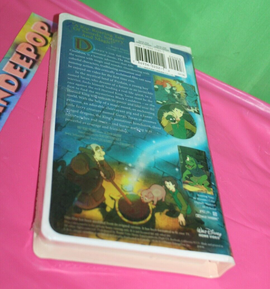 Walt Disney Masterpiece The Black Cauldron VHS Movie Sealed chromium FX ...