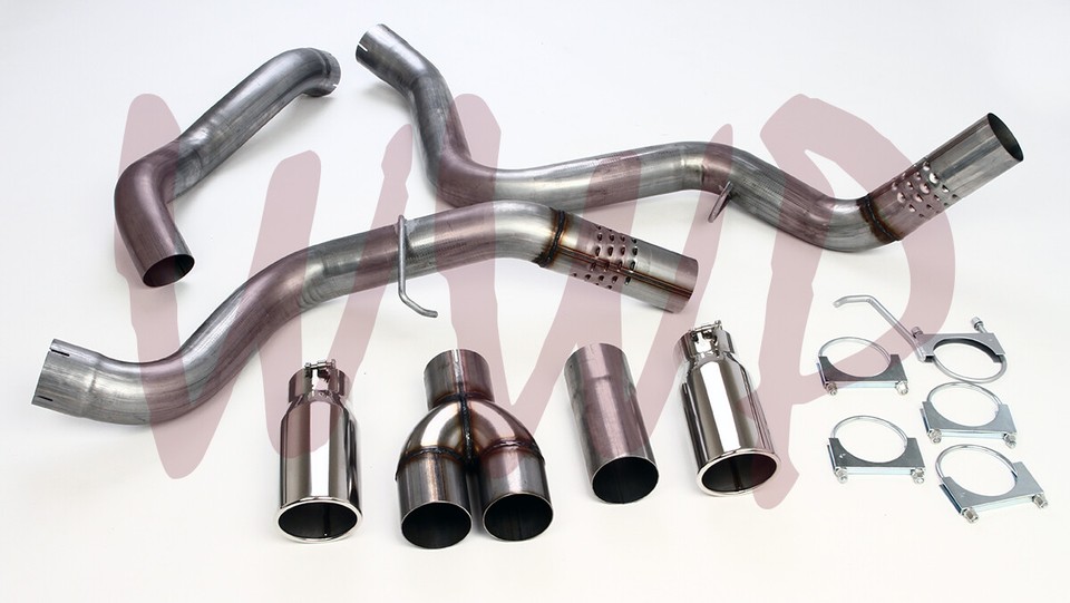 4" Filter-Back Dual Exhaust System 11-15 Chevy/GM 2500 6.6L Duramax ...