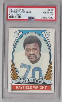 Rayfield Wright 1972 Topps PSA 10 Gem Mint Graded Card Cowboys HOF ...